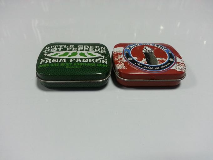 Small Tin Candy Containers With Lid and Plastic Insert