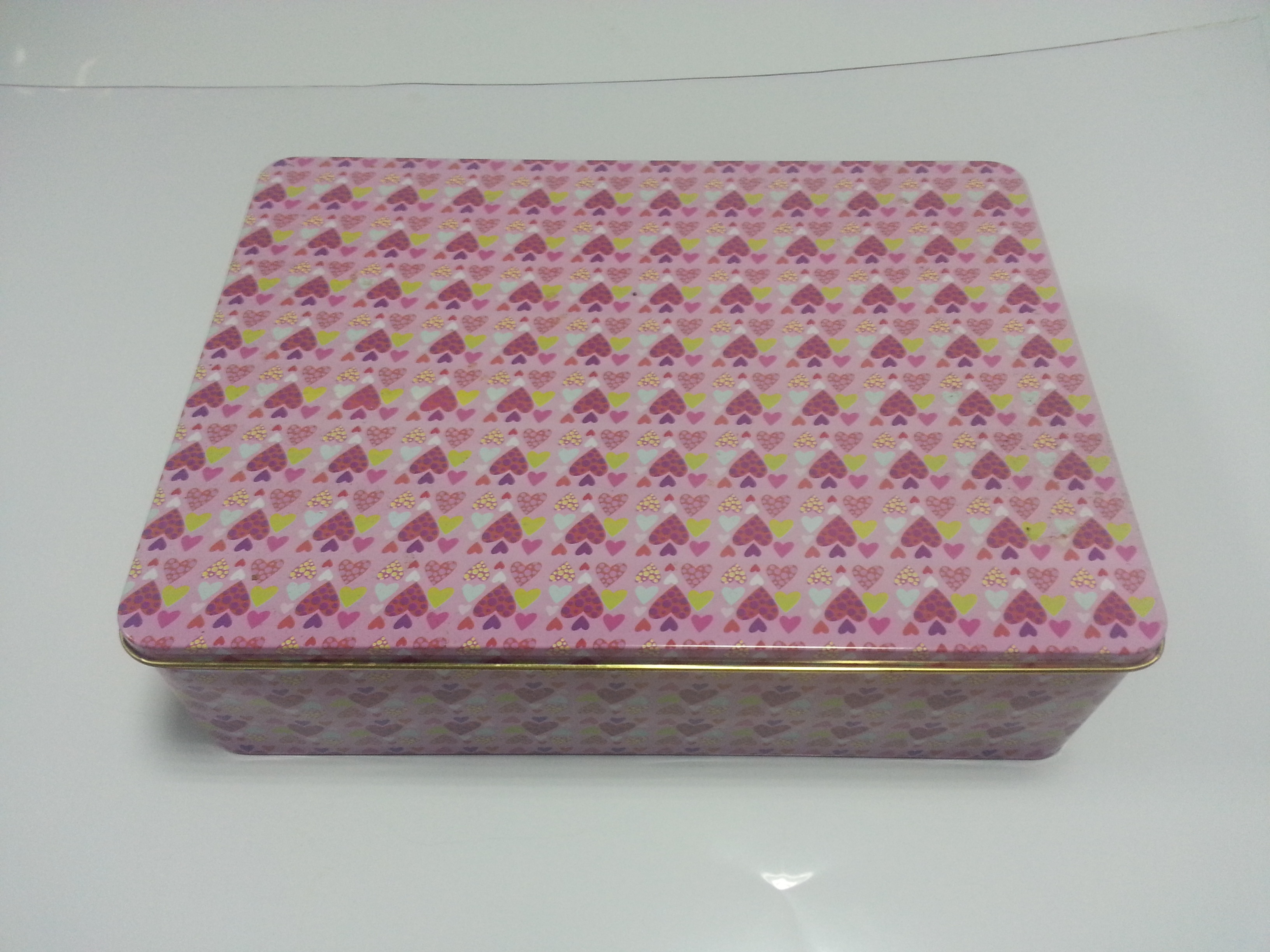 Big Tin Plate Square Box With Cover ,Tin Case ,Metal Tin Can